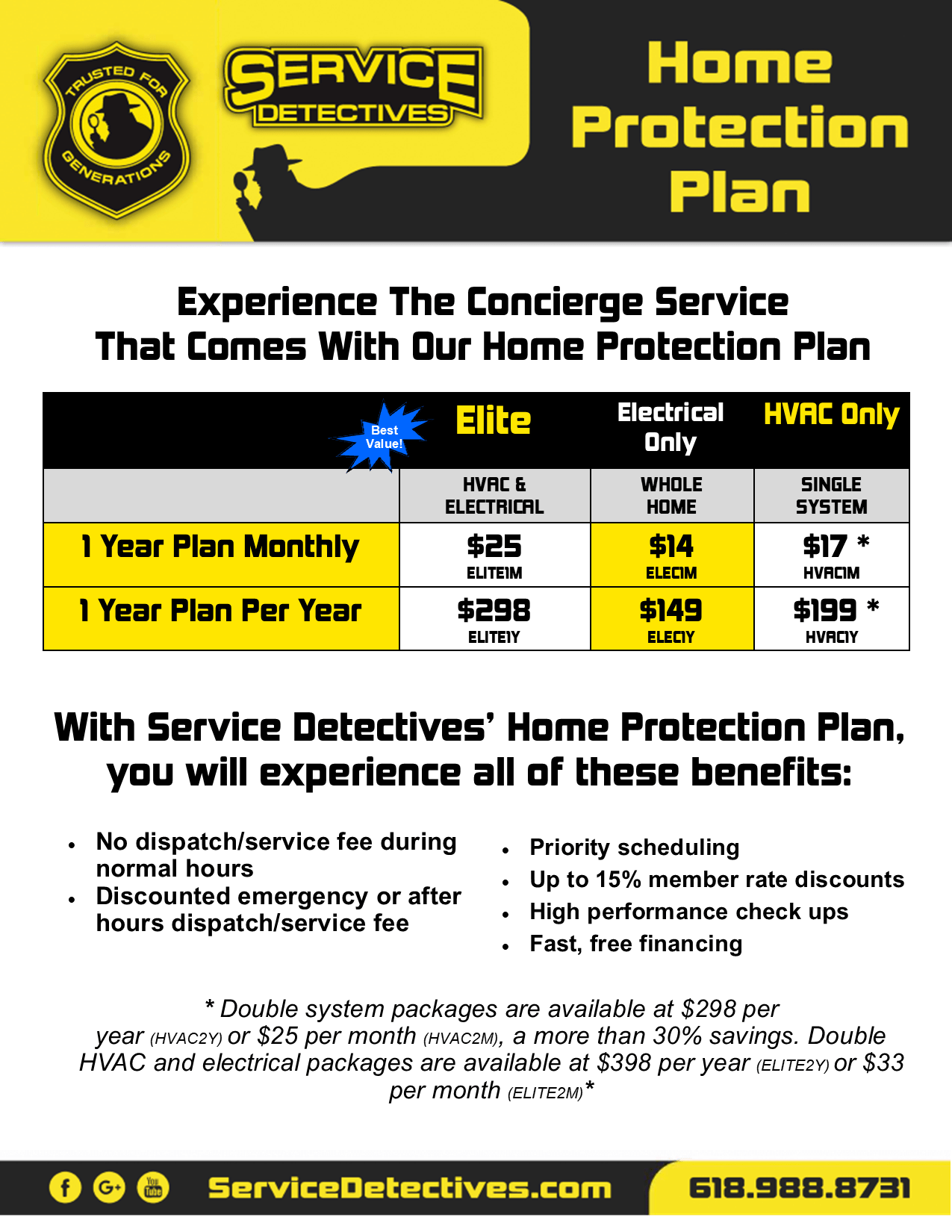 Home Protection Plans - Join Our Club! > Service Detectives